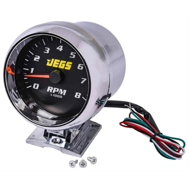 JEGS 41306 3 3/4 in. Pedestal Mount Tachometer 0-8 000 RPM Electrical ...