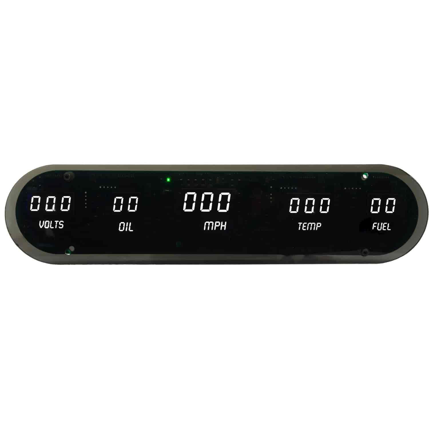 JEGS 41630 5-Gauge Panel LED Digital Without Speedometer Sending Unit ...