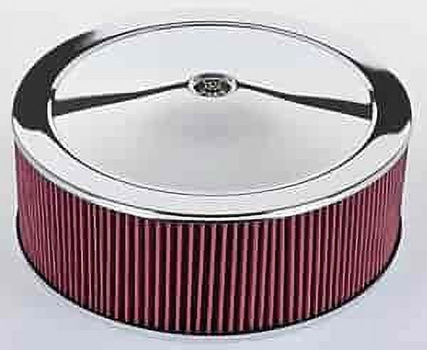 JEGS 500000 Air Cleaner with Smooth Top 14 in. x 5 in. Filter Includes ...