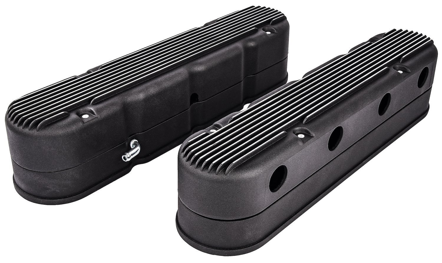 JEGS 501070 Black Finned Aluminum Valve Covers GM LS1/LS2/LS3/LS6 and ...