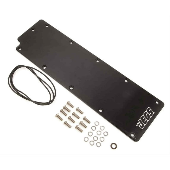 JEGS 50342 Billet Valley Cover LS3/LS7/LSX Black Anodized Aluminum ...
