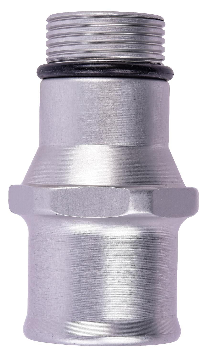 JEGS 50906 O-Ring Style Hose Adapter 1-1/2 Clear Anodized 1-1/4 -12 ...