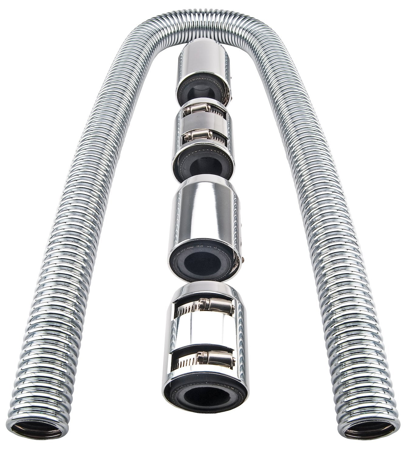 JEGS 511233 Stainless Steel Radiator Hose Kit Natural/Polished 48 ...