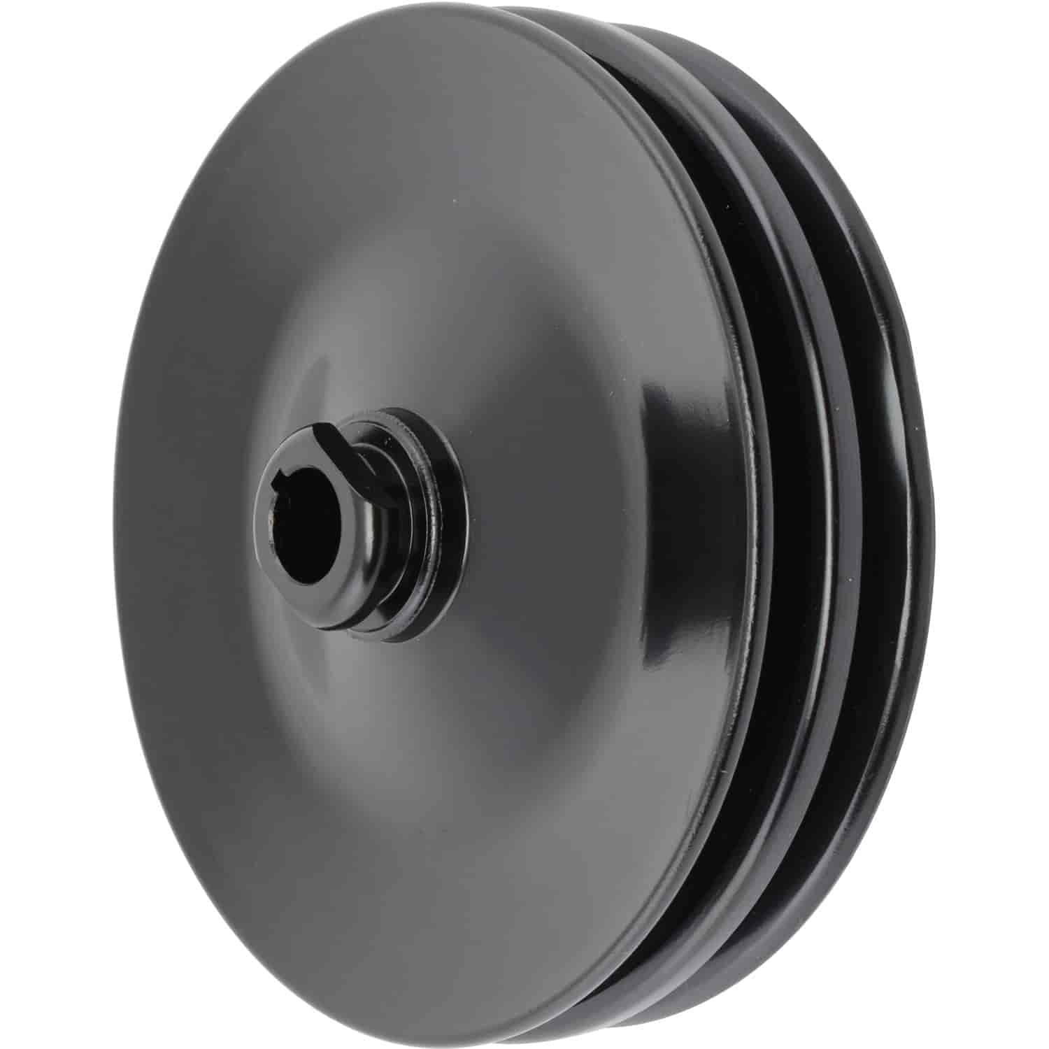 JEGS 514198 Power Steering Pulley Early GM Black Steel Double Groove ...