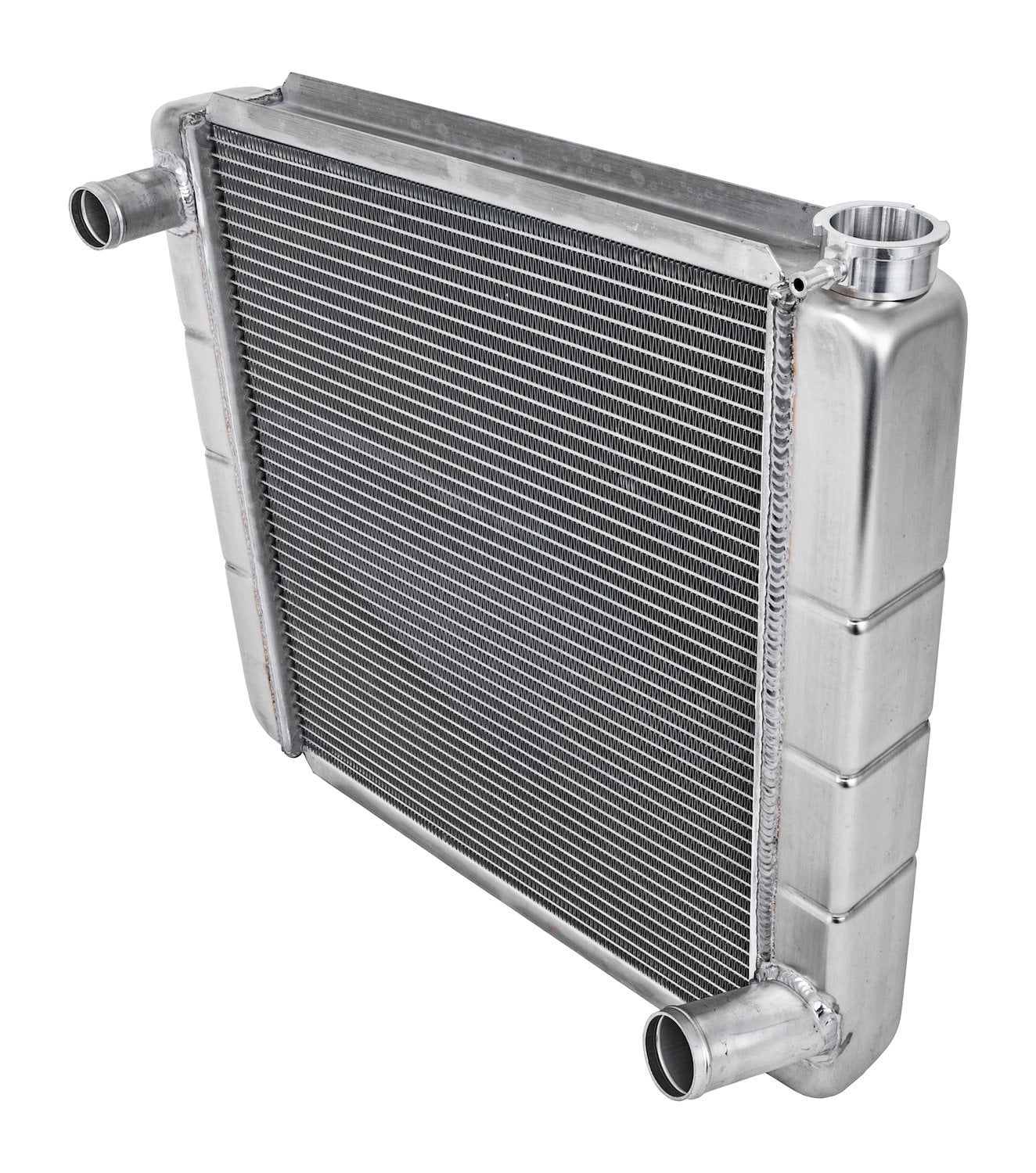 JEGS 52005 Chevy/GM-Style Aluminum Radiator Crossflow 2 Row 1 in. Core ...