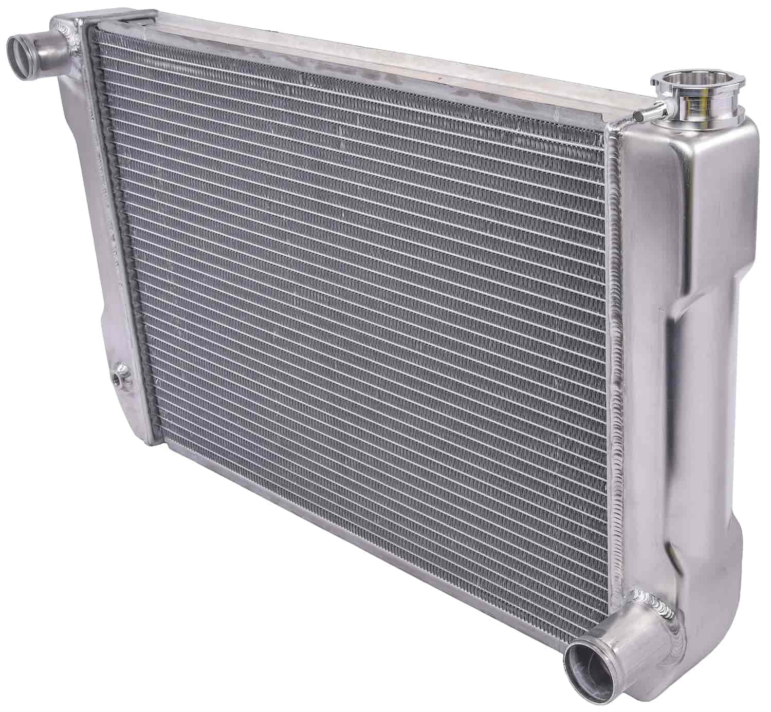 JEGS 52007 Chevy/GM-Style Aluminum Radiator Crossflow 2 Row 1 in. Core ...