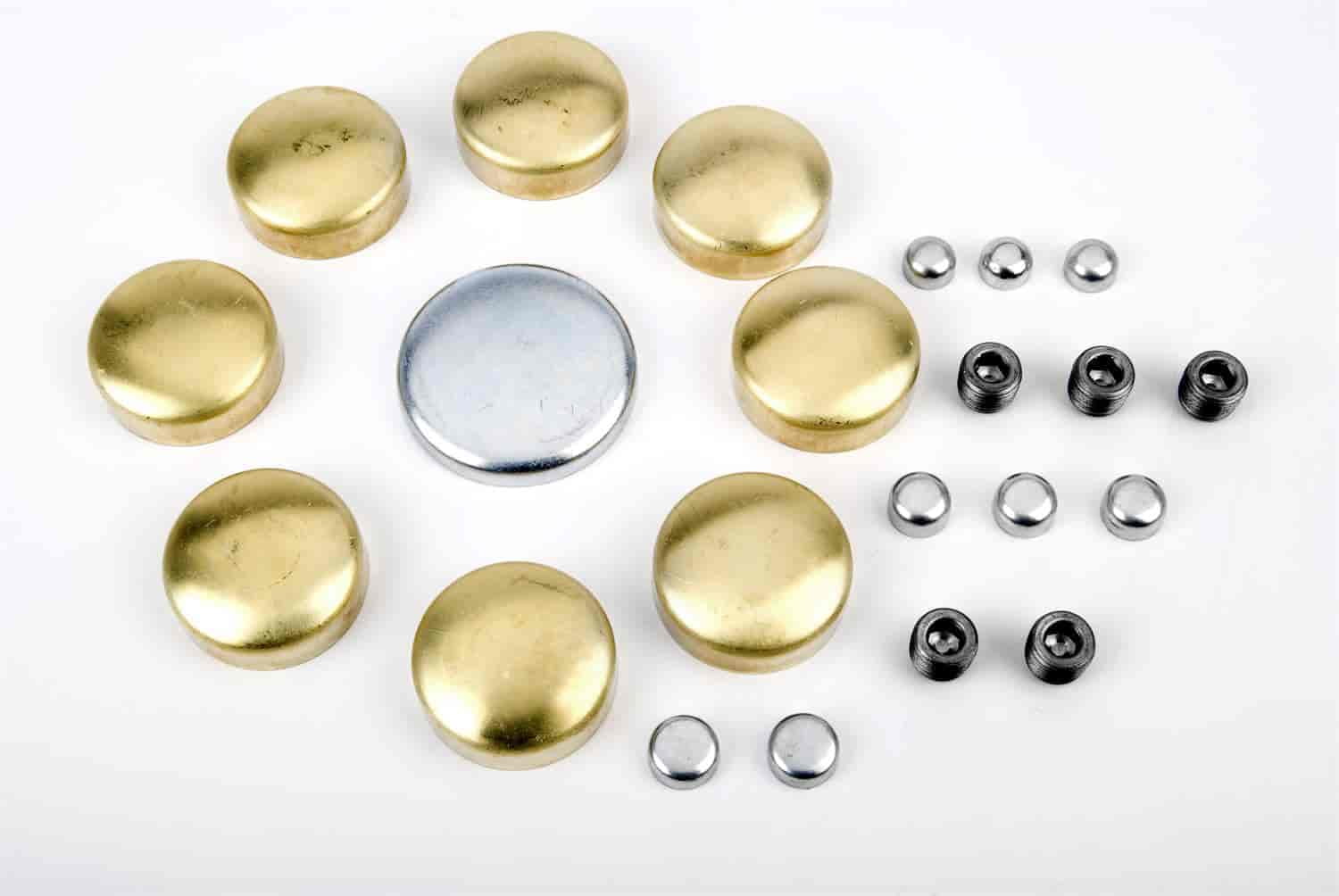 JEGS 58000 Brass Freeze Plug Kit 1957-1997 Small Block Chevy 262-350 ...