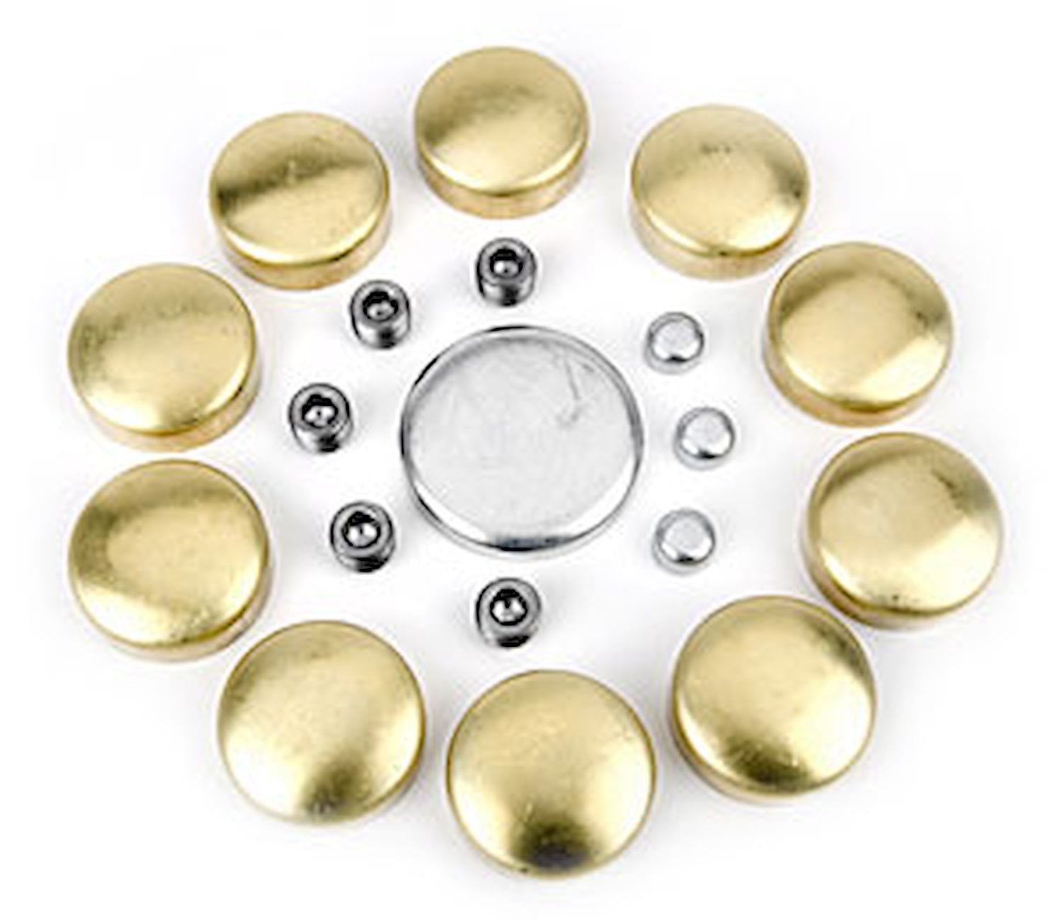 JEGS 58001 Brass Freeze Plug Kit 1970-1976 Small Block Chevy 400 ...