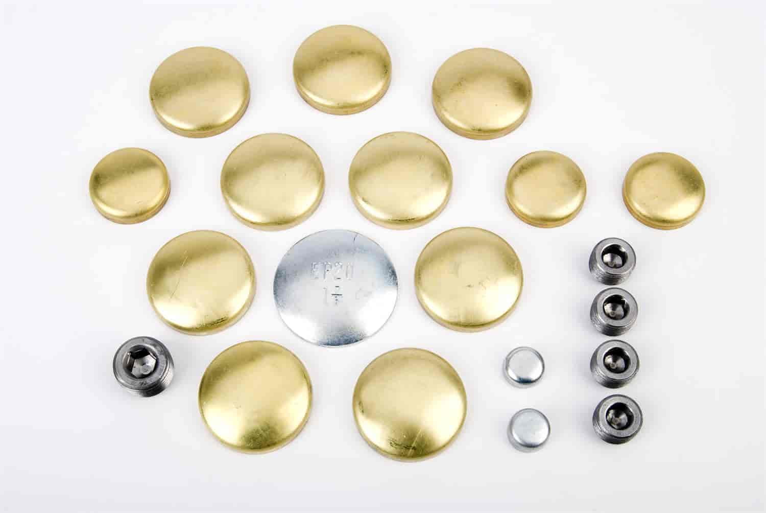 JEGS 58010 Brass Freeze Plug Kit 1964-1992 Small Block Chrysler 318-360 ...