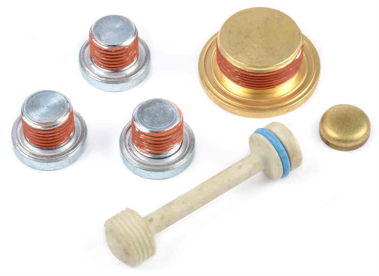JEGS 58030 Brass Freeze Plug Kit 1997 & Up GM LS-Series Engines ...