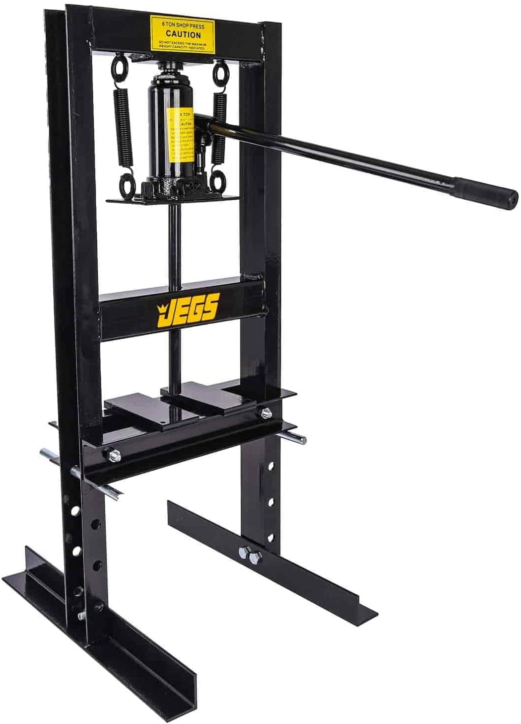 JEGS 6 Ton Hydraulic Shop Press - Lever-Action, Bench Top Hydraulic ...