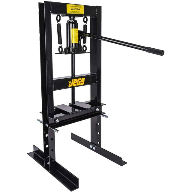 JEGS 6 Ton Hydraulic Shop Press - Lever-Action, Bench Top Hydraulic ...