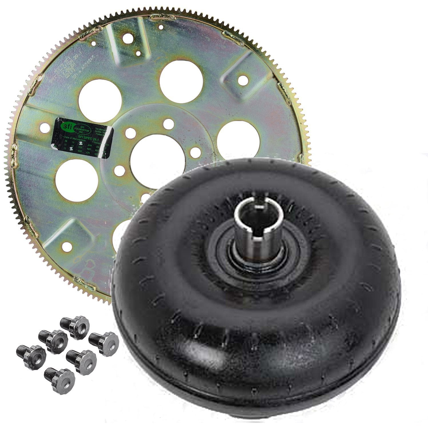 JEGS 60400K Torque Converter & Flexplate Kit GM TH350/TH400 Small & Big ...