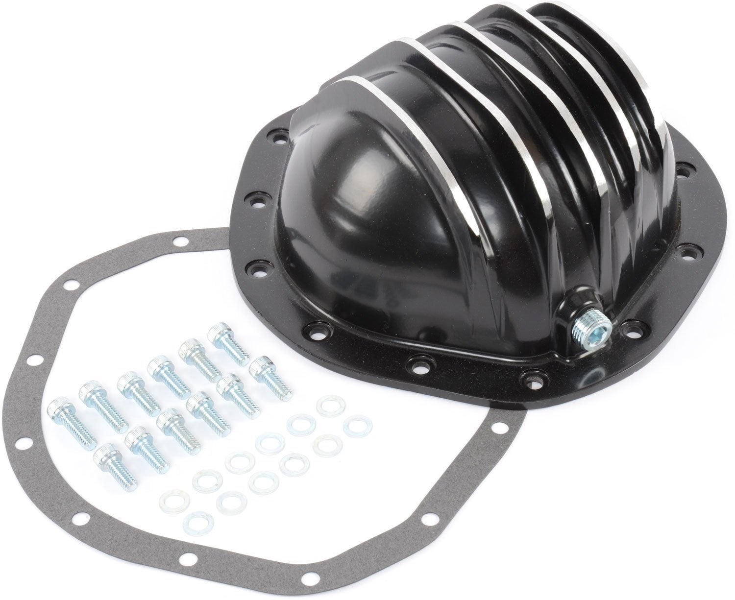 JEGS 62554 Cast Aluminum Differential Cover GM 8.75 in. 12-Bolt Black ...