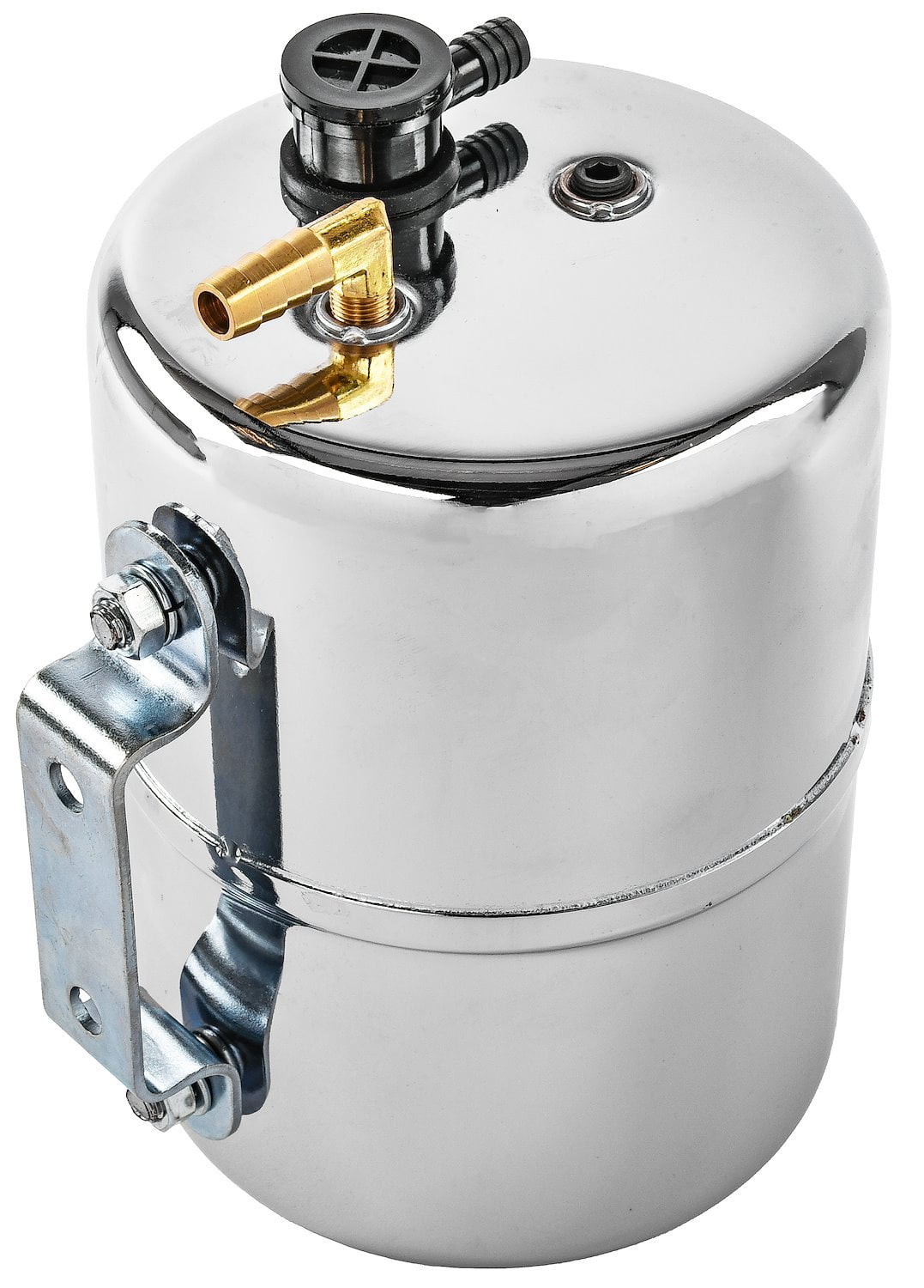 JEGS 63011 Vacuum Reserve Canister 5 in. D x 7 in. L Steel Chrome ...