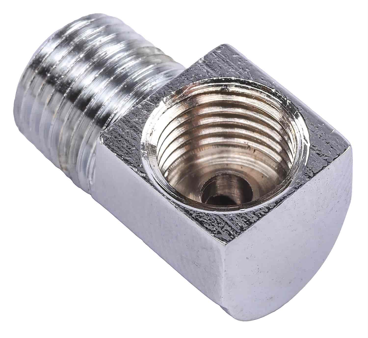 JEGS 63275 Chrome 90 Degree Fitting 3/8 in. - 24 Inverted Flare Female ...