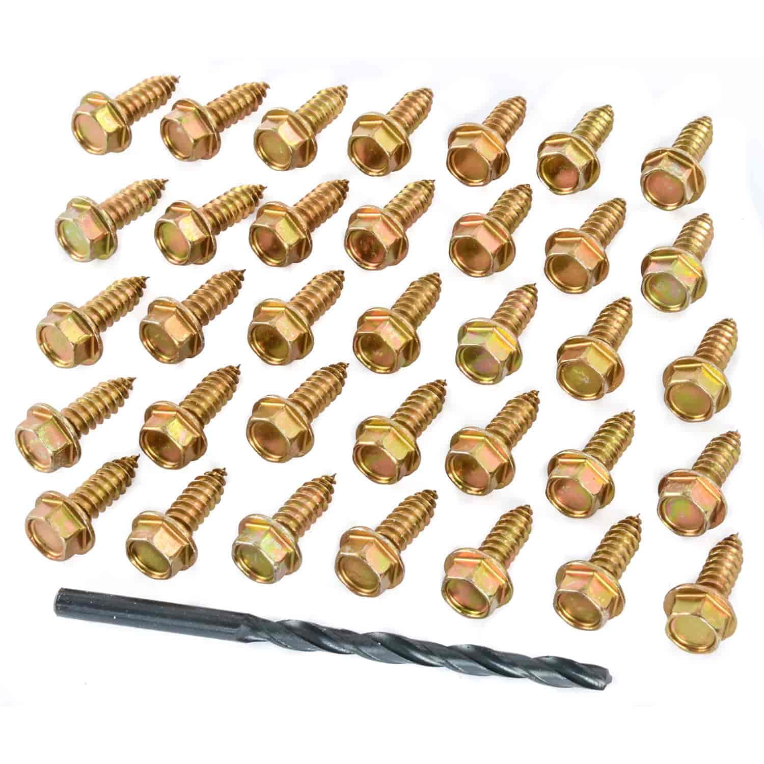 JEGS 65040 Wheel-to-Tire Screw Kit Gold Made in the USA Includes: (35 ...