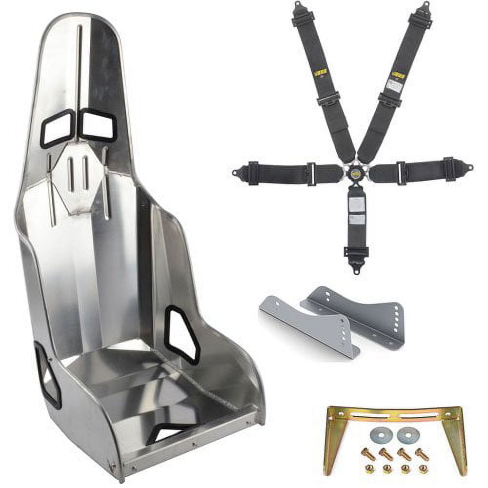 JEGS 702260K 16 in. Race Seat & Harness Kit 16 in. Hip Width Includes ...