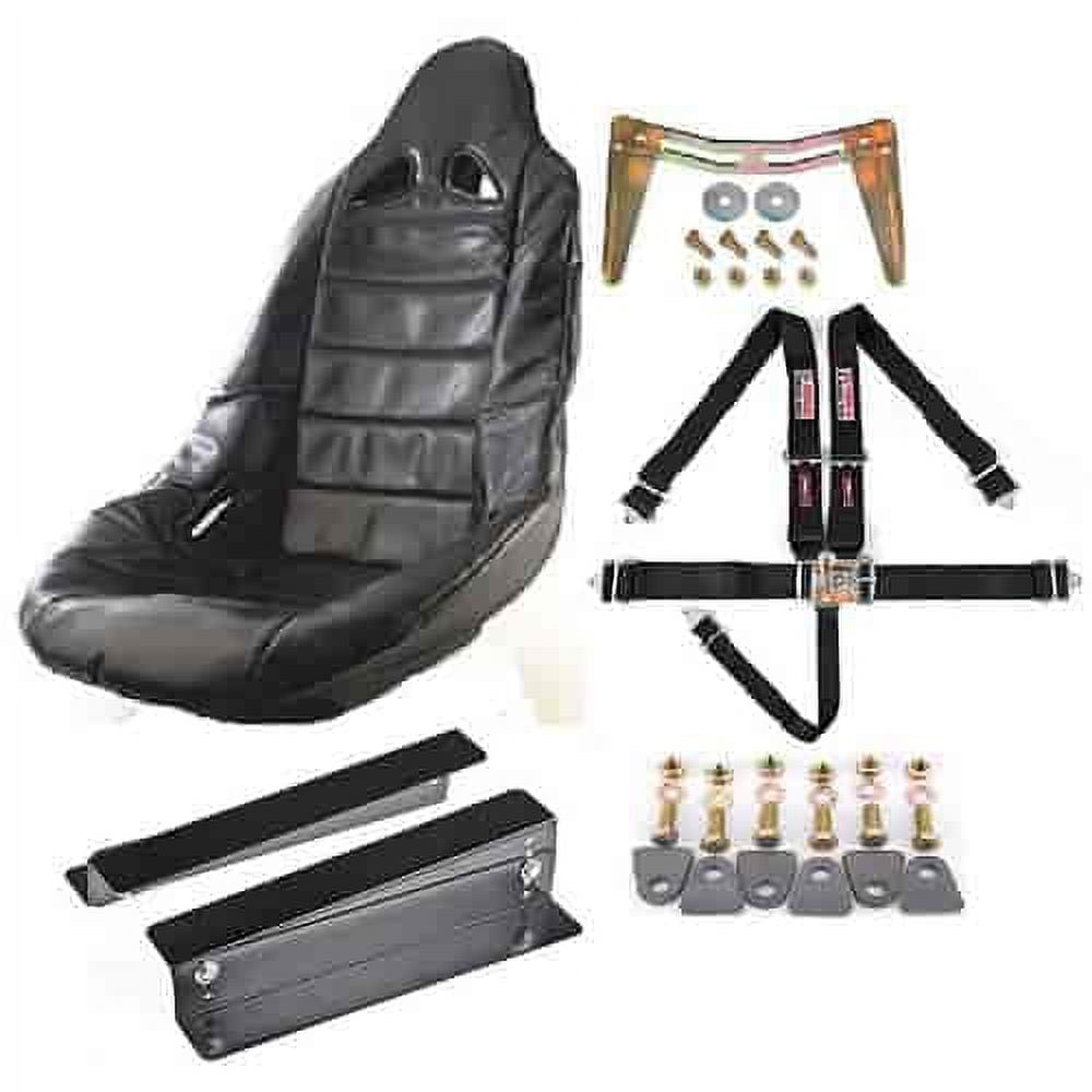 JEGS 70250K2 Pro High Back II Race Seat Kit Includes: (1) Black Seat ...