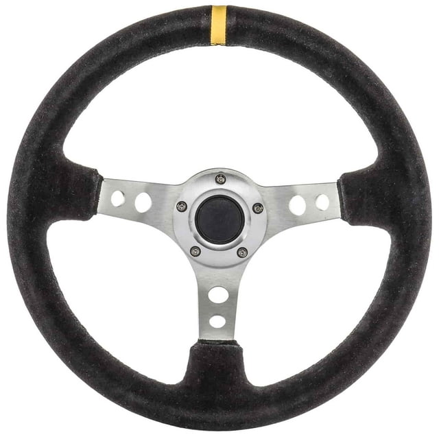 JEGS 70430 Aluminum Racing Steering Wheel 13.500 in. Diameter Silver 3 ...