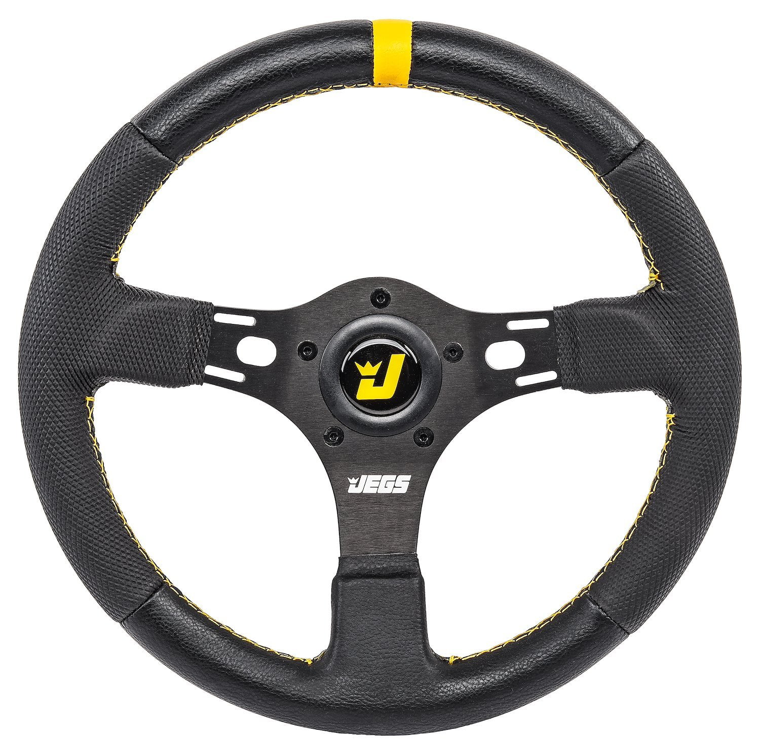 JEGS 70433 Premium Drag Race Steering Wheel 13 in. Dia. 1 1/2 in. Dish ...