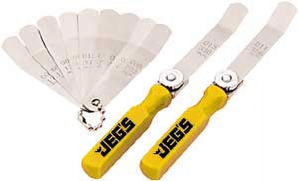 JEGS 80502 Premium 10-Blade Feeler Gauge Kit 0.015 to 0.035 (0.381mm to ...