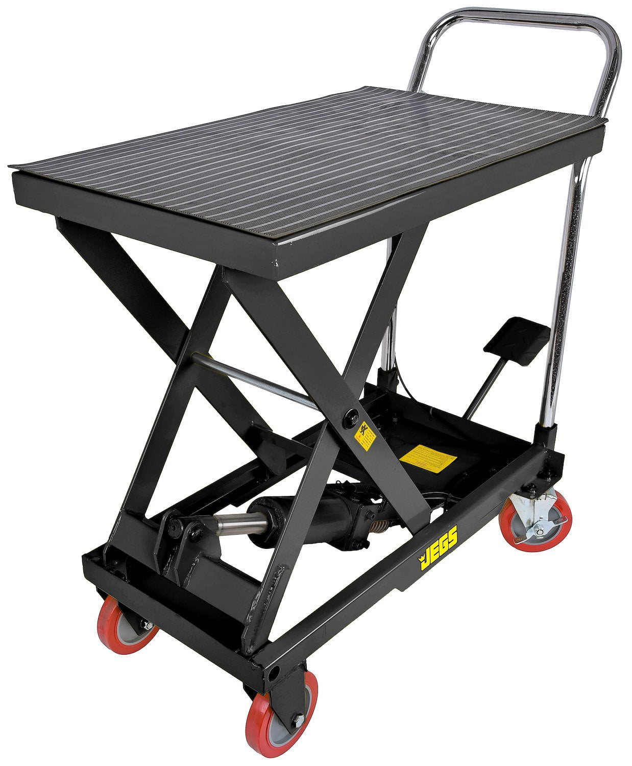JEGS 81426 500 lb Hydraulic Lift Cart, Raised Height: 28.500 in ...