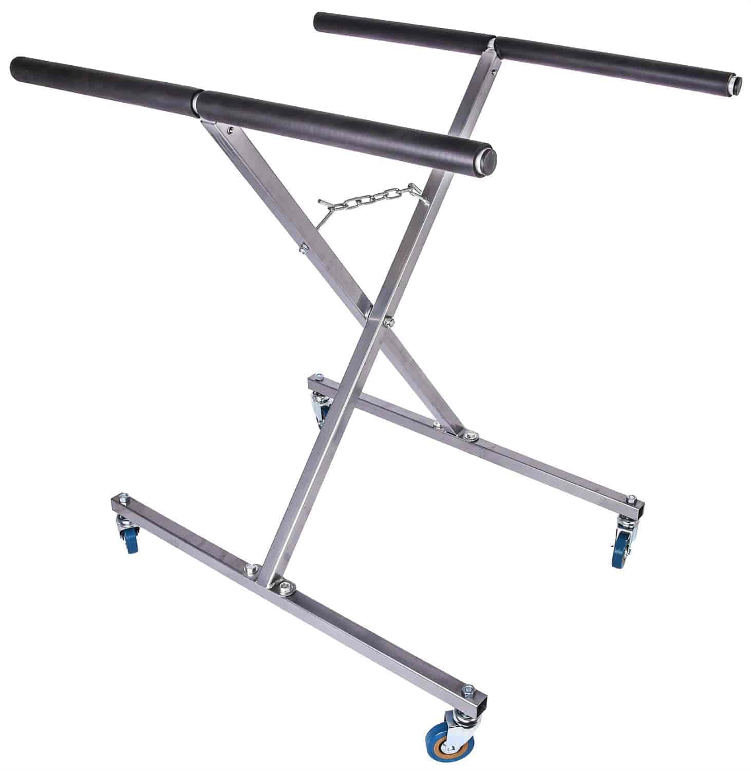 JEGS 81442 Portable Workbench, Rolling Scissor Work Stand, 500 lb ...