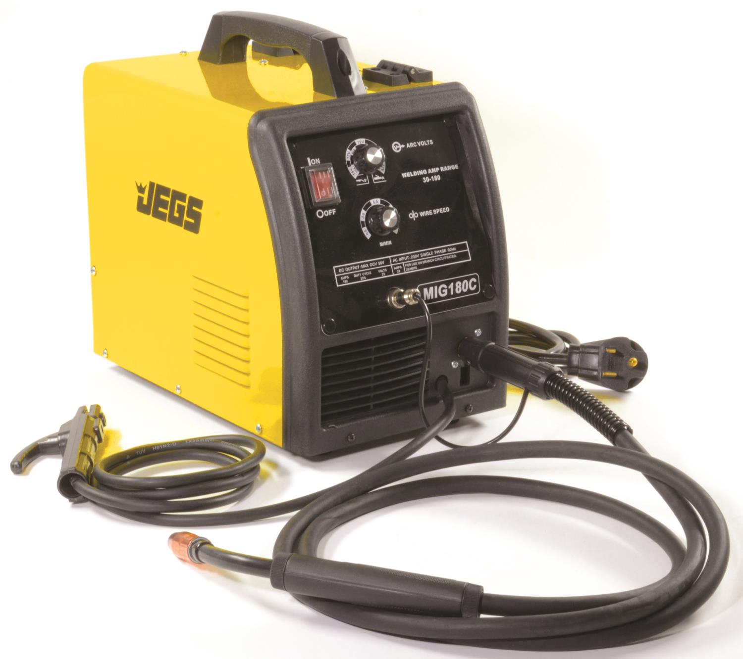 JEGS 81541 MIG/Arc Welder 180C 220V AC Duty Cycle: 25% @ 180A/60% ...