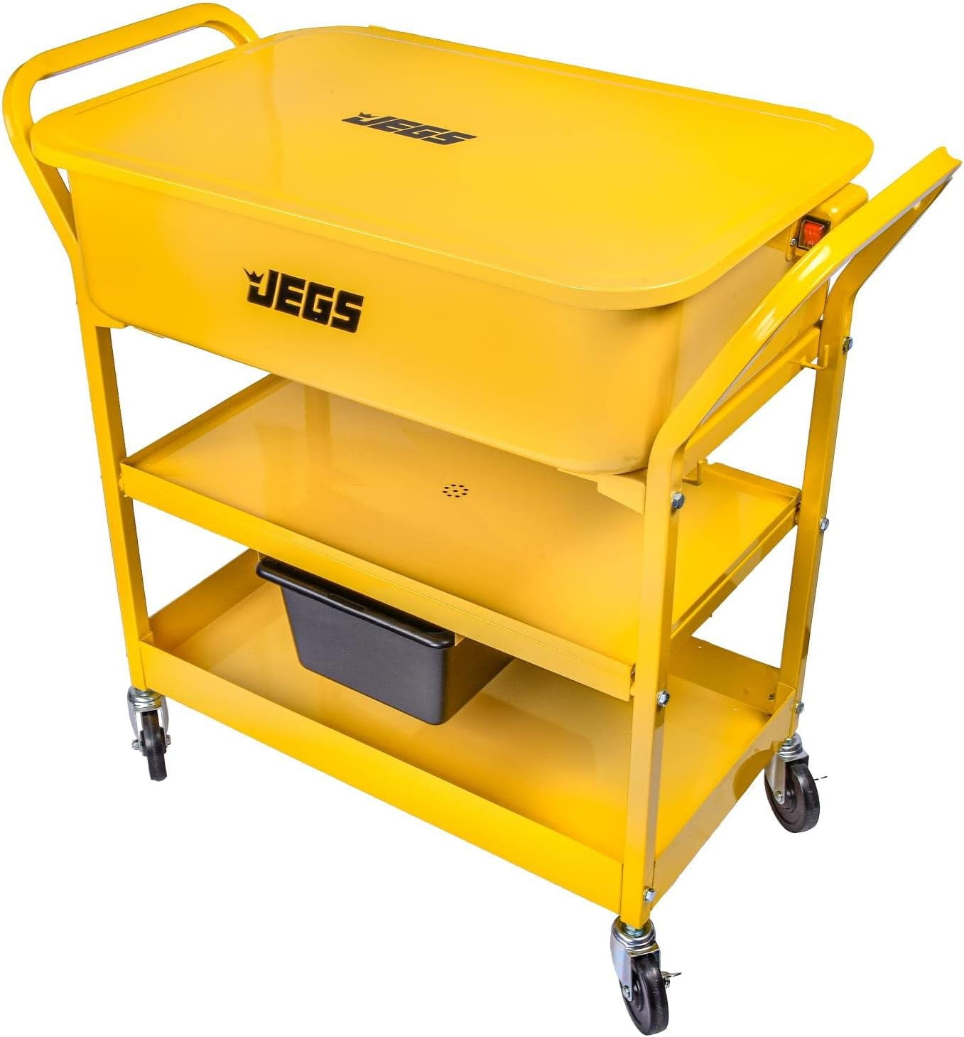 JEGS 81603 Portable Parts Washer Cart 20-Gallon Tank Solvent Capacity ...