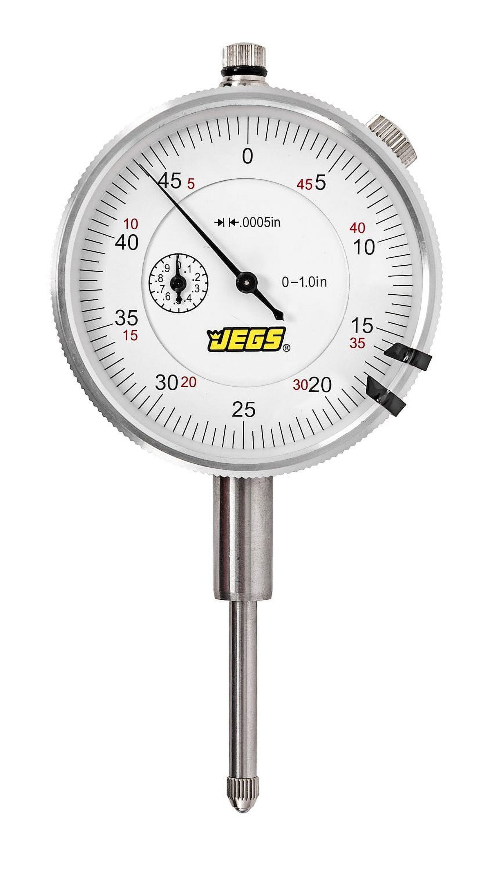 JEGS 81605 Dial Indicator 1.000 Precision: 0.0005 - Walmart.com