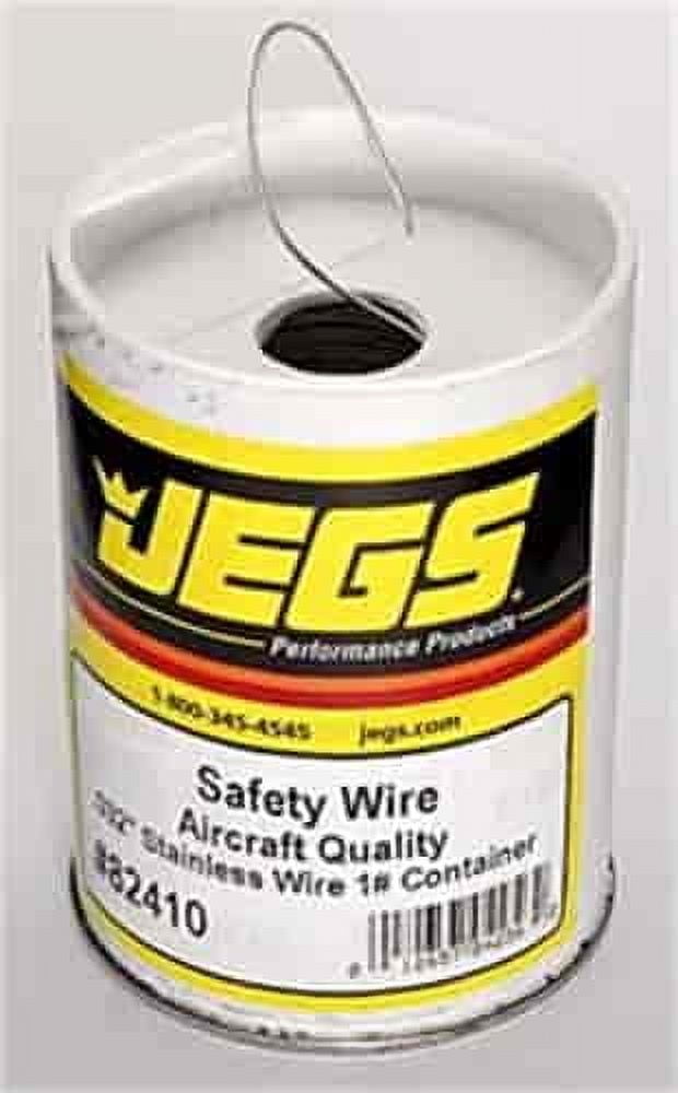 JEGS Safety Wire, Stainless Steel 0.032 Inch Diameter, One Pound Core ...