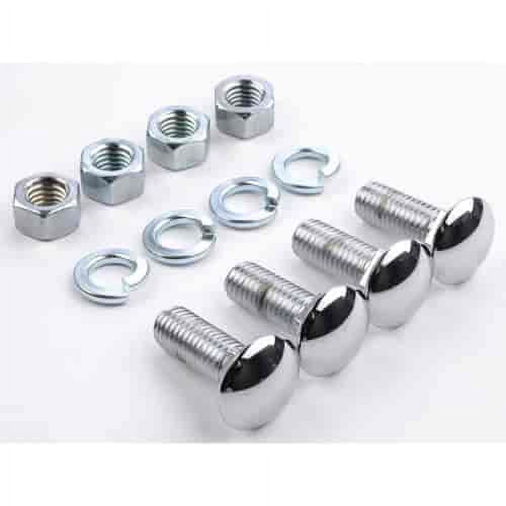 JEGS 83779 Chrome Bumper Bolt Kit Made in the USA Includes: (4) 1/2 -13 ...