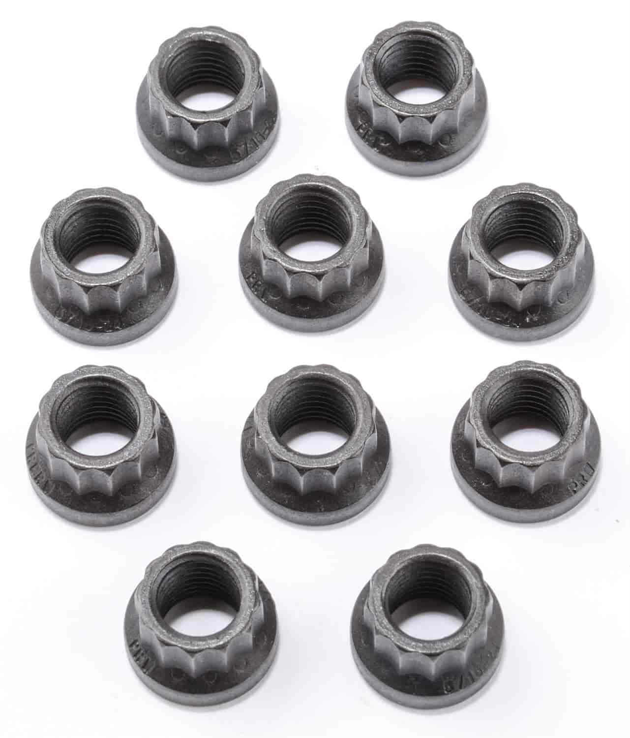JEGS 84102 12-Point Flange Nuts 5/16 -24 Socket Size: 3/8 10/pkg ...