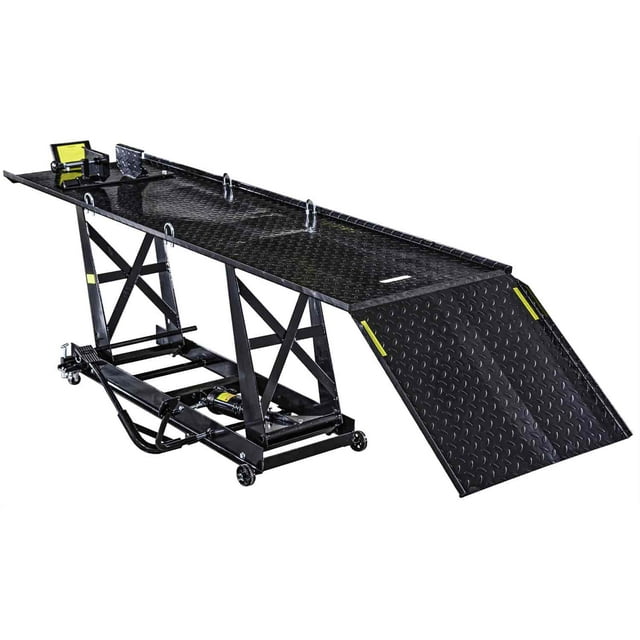 JEGS 87004 Hydraulic Motorcycle Lift Ramp 1000 lb. Capacity 29 1/2 in ...