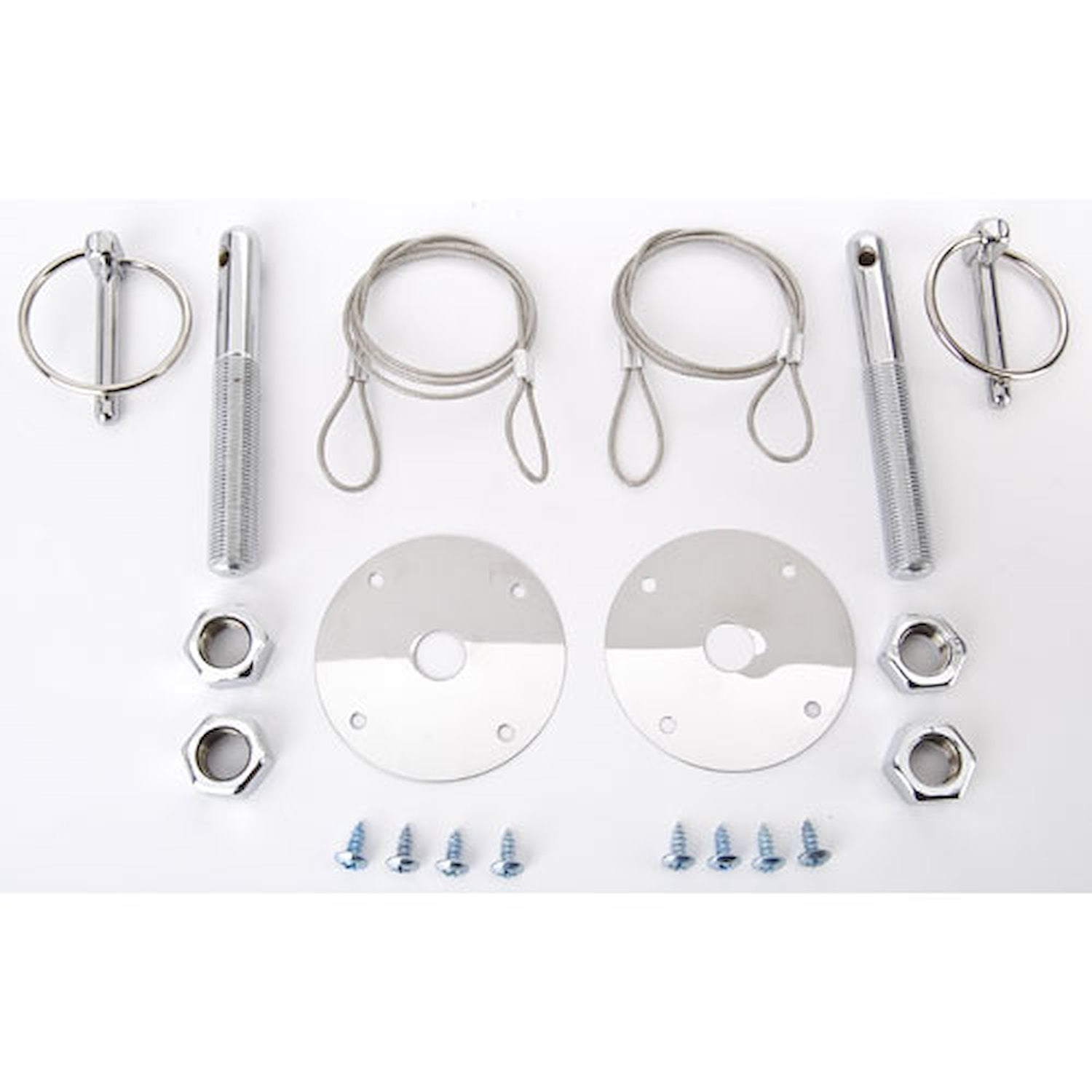 JEGS Hood and Deck Lid Pin Kit With Torsion Clips & Lanyard - Walmart.com