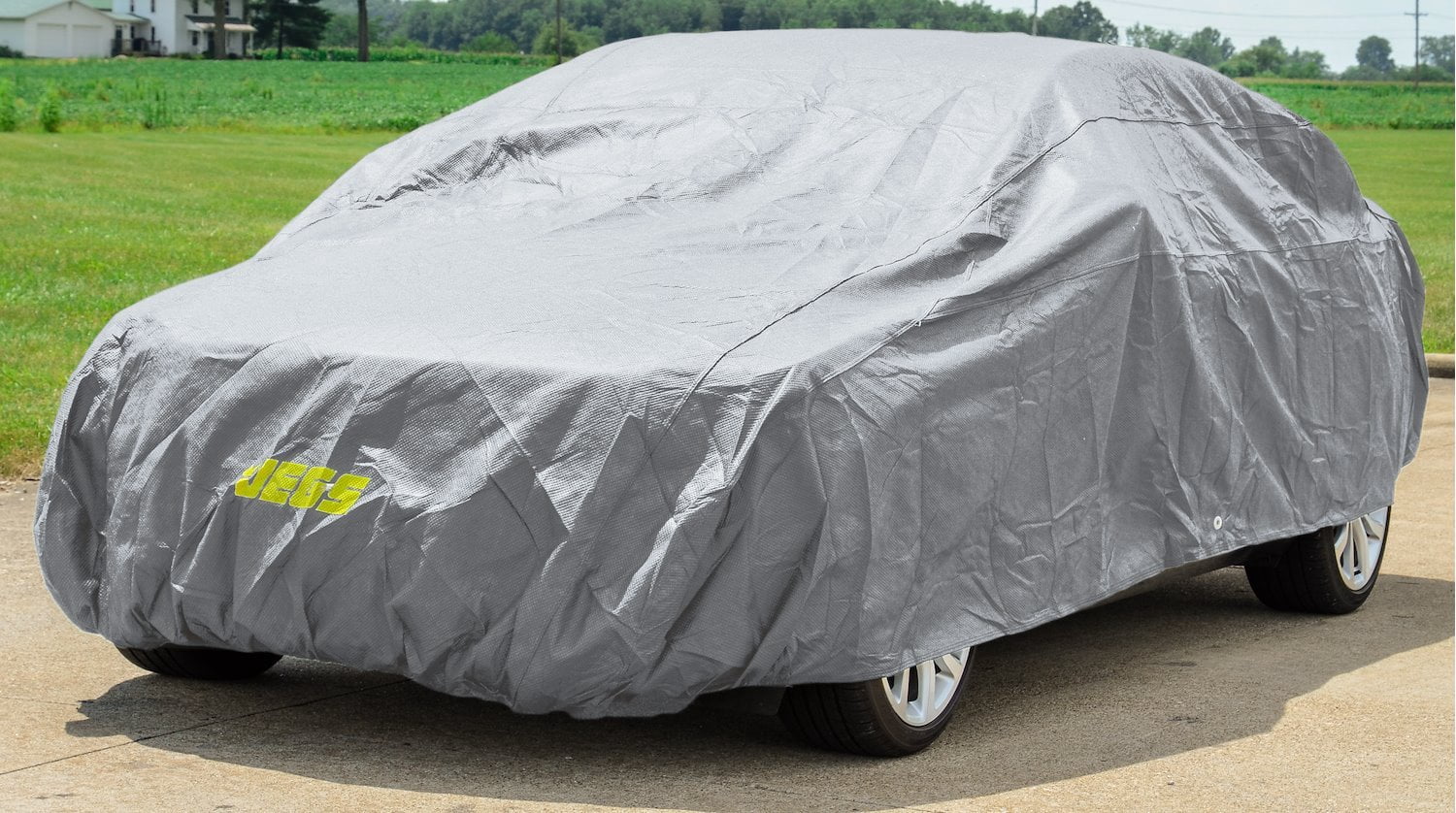 JEGS 3-Layer Polypropylene Car Cover, Standard Duty [Light Gray, Large ...