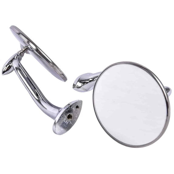 JEGS Swan Neck Side View Mirrors [4 in. Diameter, 5 1/2 in. Arm Length ...