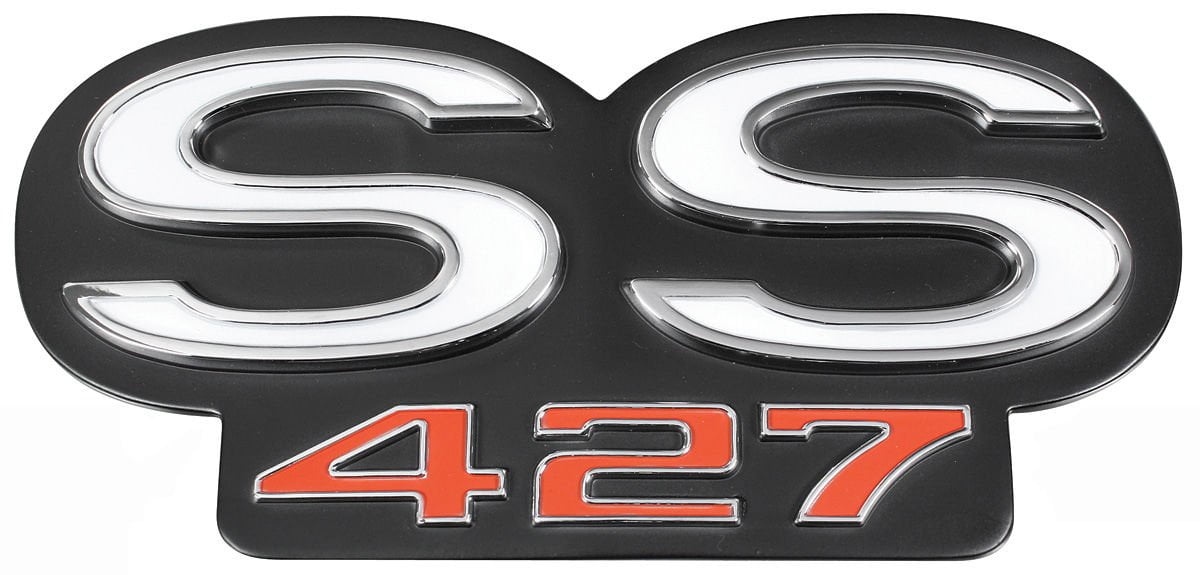 JEGS 90390 SS 427 Grille/Rear Panel Emblem 1966 Chevy Chevelle SS 427 ...