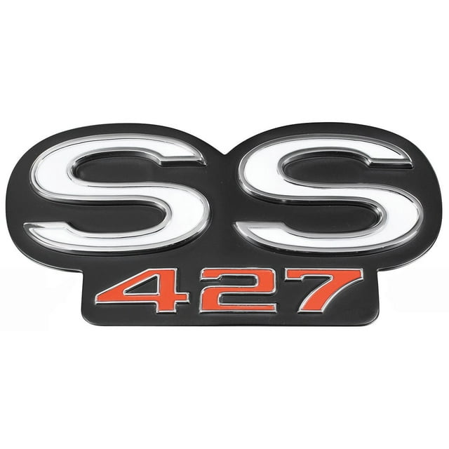 JEGS 90390 SS 427 Grille/Rear Panel Emblem 1966 Chevy Chevelle SS 427 ...