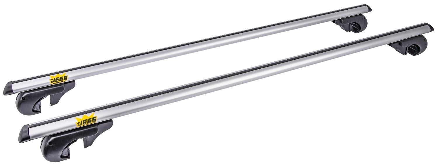 JEGS Adjustable Roof Rack Cross Bar Set, Silver Aluminum, 198 lb Load ...