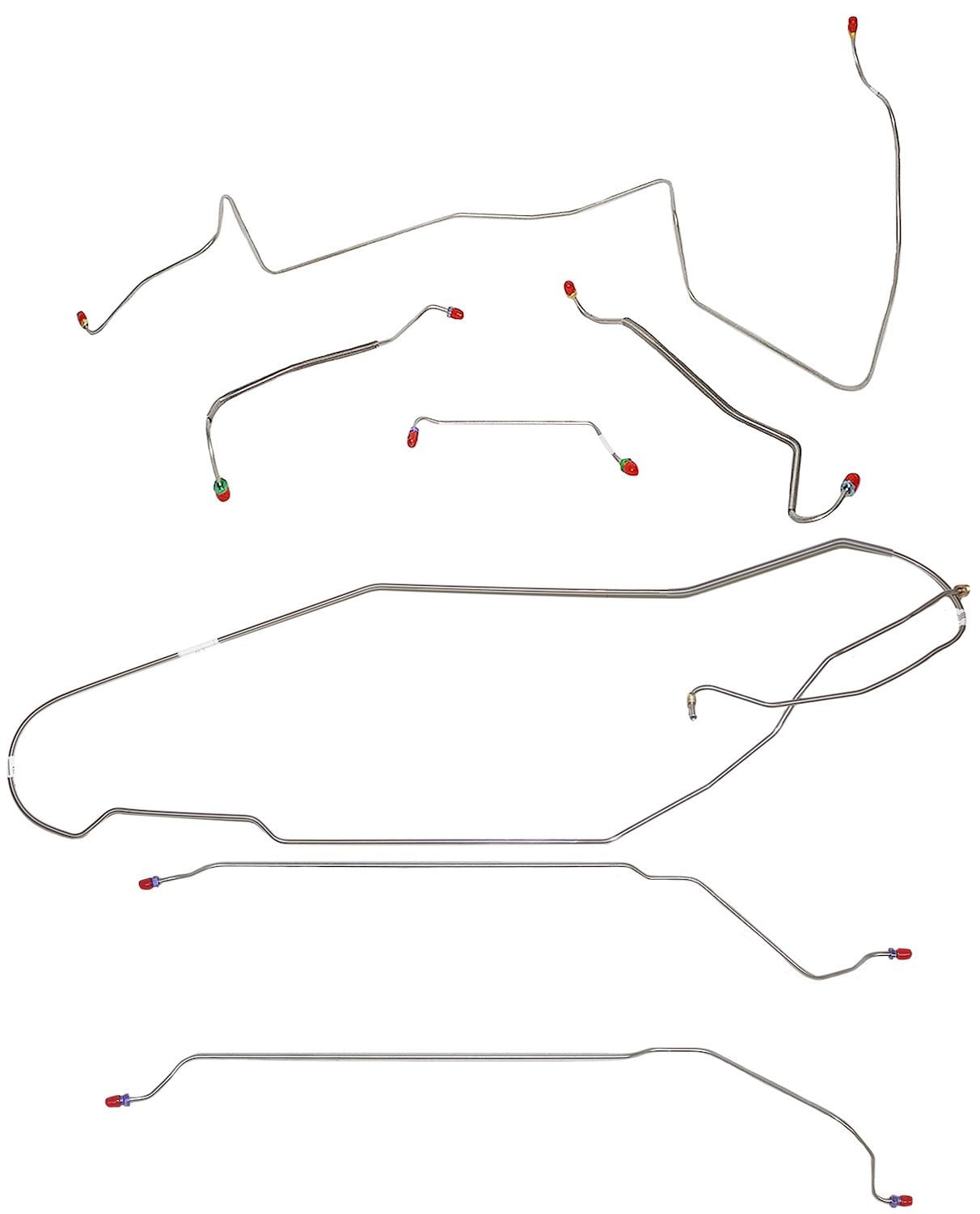 JEGS Complete Brake Line Set for 1967 Pontiac GTO, Lemans w/Hardtop ...