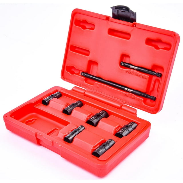 JEGS M799 8-Piece Flip Socket Set 1/4 in. Drive (4) SAE Sizes (8 ...