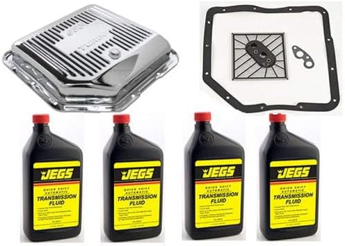 JEGS TH-350 Transmission Pan Kit | 2” Deep Pan | Chrome Steel ...