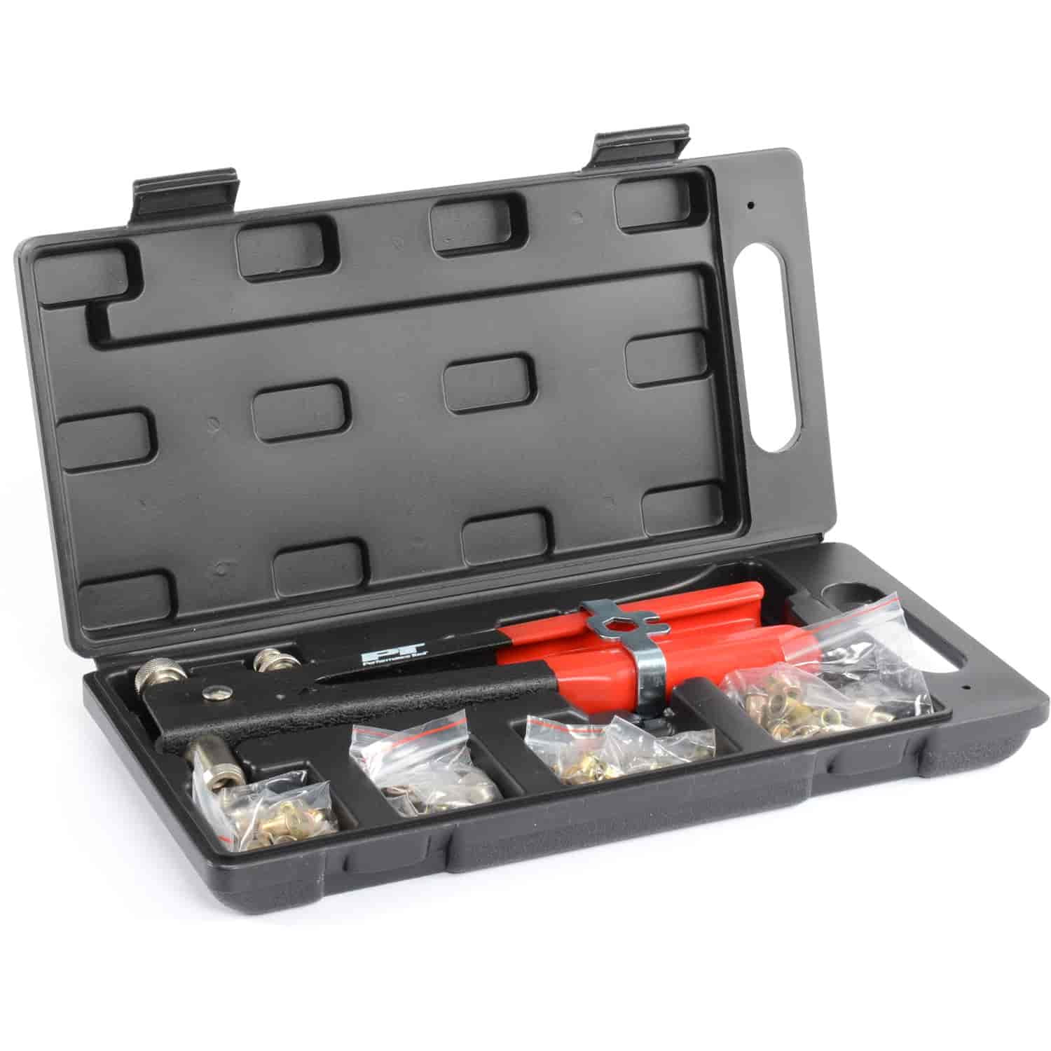 JEGS W2006 45-Piece Threaded Rivet Nut Insert Kit SAE Long 8 in. Handle ...