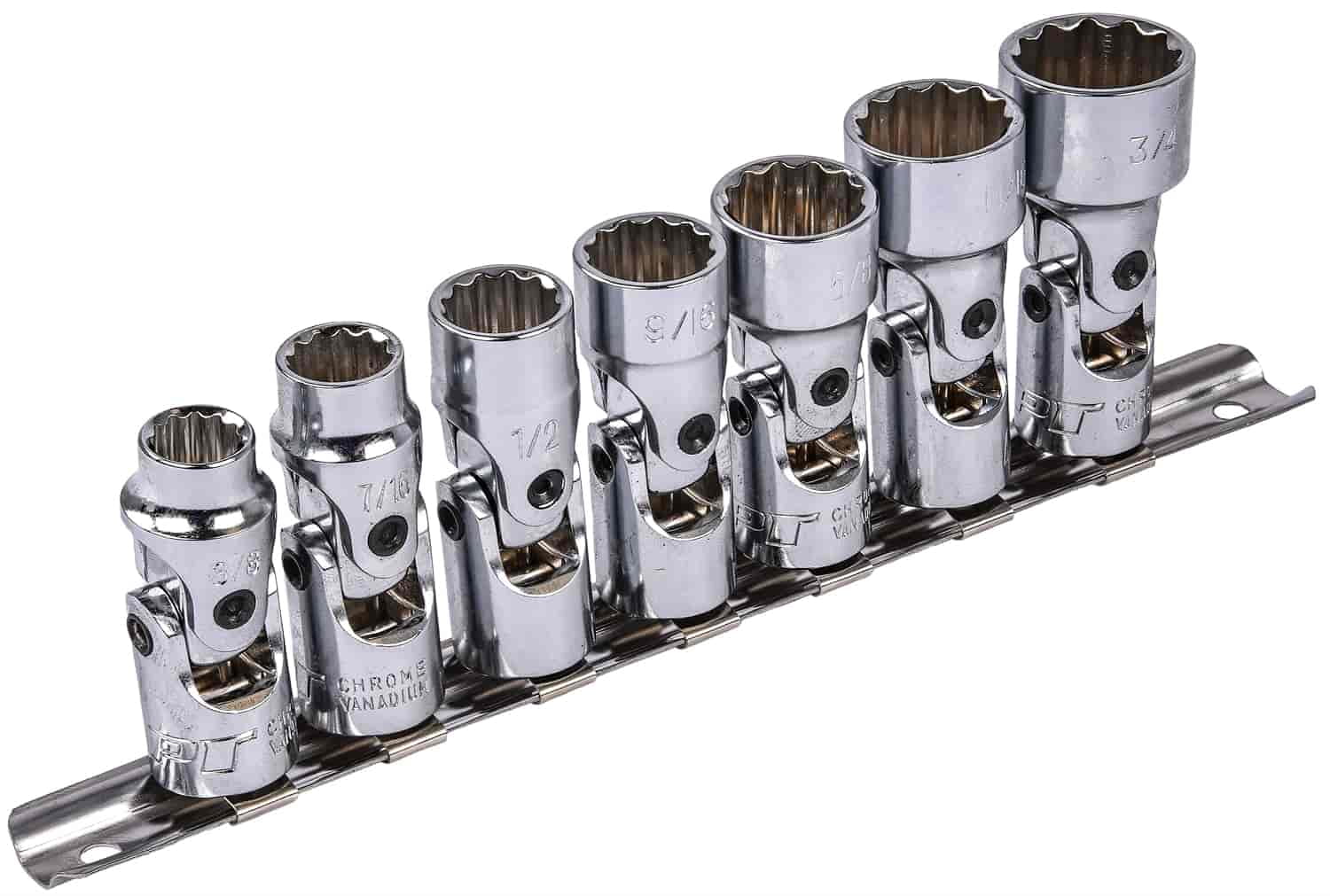 JEGS W38980 7-Piece Socket Set 3/8 in. Drive SAE Flex Design Includes ...