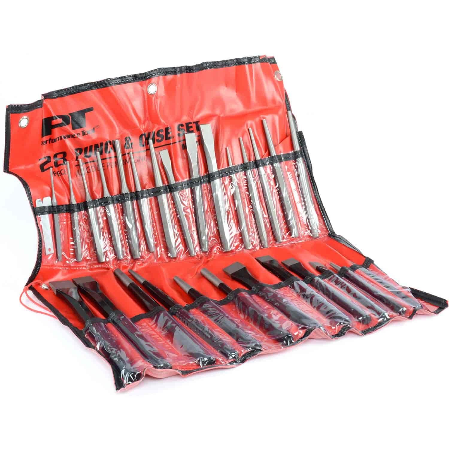 JEGS W754 Punch & Chisel Set 28 Piece Includes: 16-Piece Chrome ...