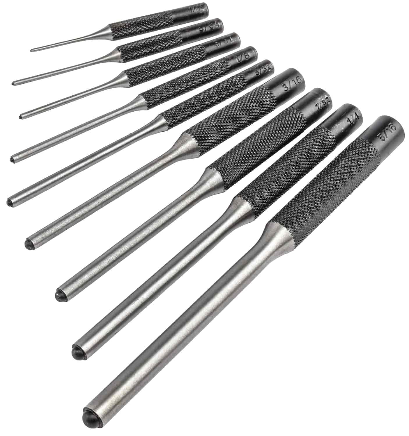 JEGS W7559 Roll Pin Punch Set 9 Piece Pin Sizes: 1/16 5/64 3/32 1/8 5/32 3/16 7/ - Walmart.com