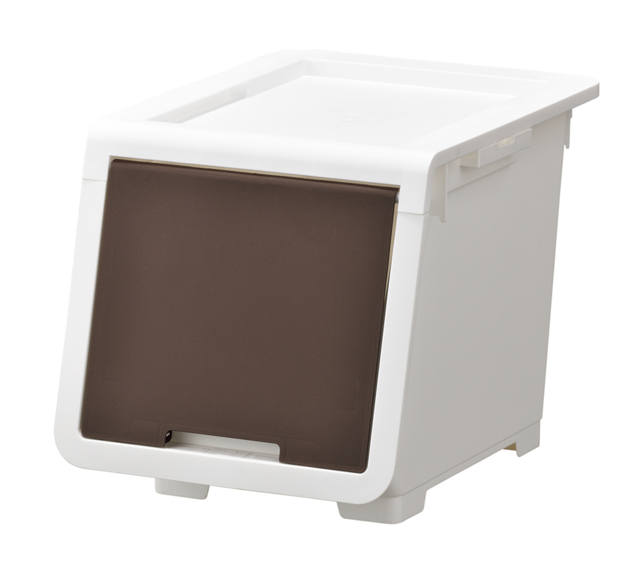 JEJ Astage Brown Bin with Flip Open Lid Small - Walmart.com
