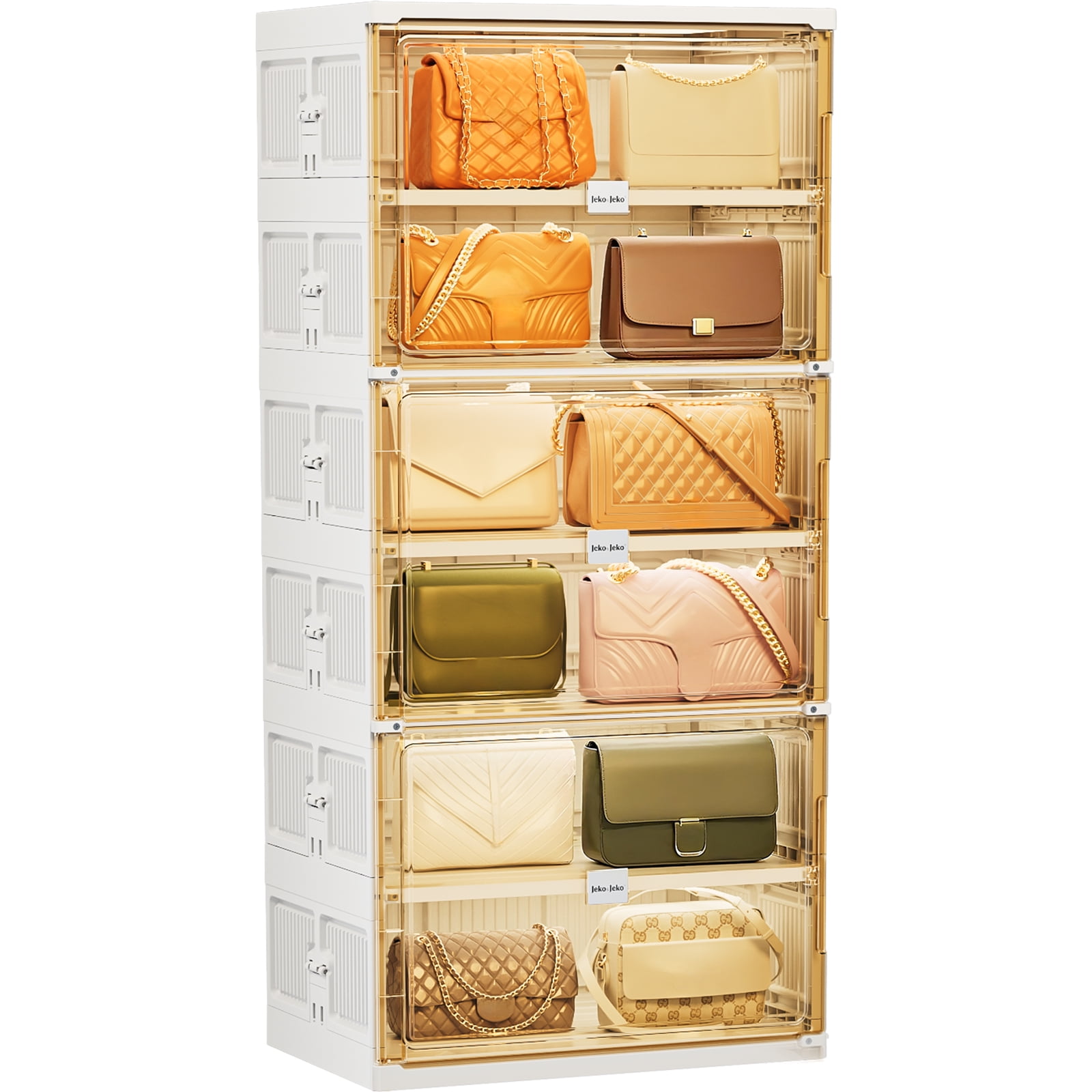 JEKO&JEKO 6-Tier Single Column Foldable Purse and Handbag Storage ...